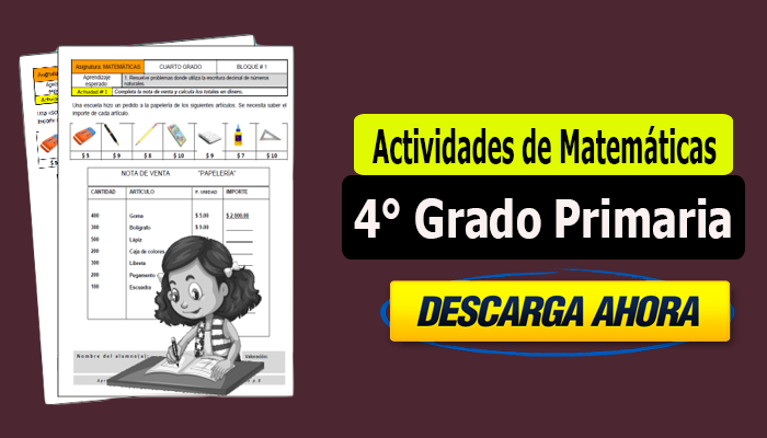 Actividades de Matemáticas para 4° Grado Primaria - Portal de Educación
