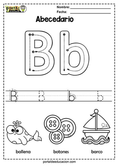 Actividades con la Letra B para Imprimir【PDF Gratis】