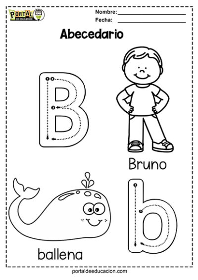 Actividades con la Letra B para Imprimir【PDF Gratis】