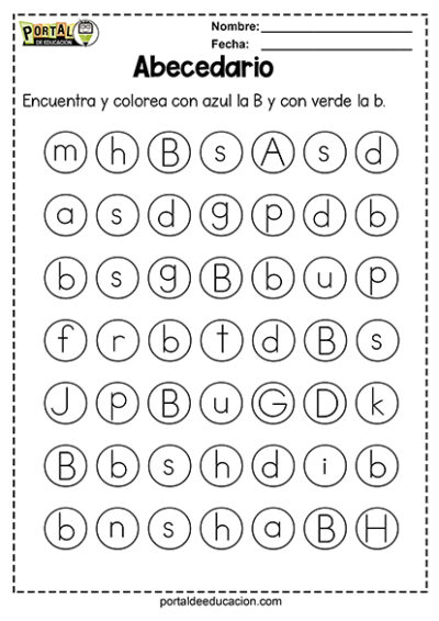 Actividades con la Letra B para Imprimir【PDF Gratis】