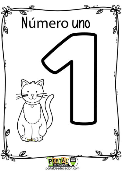 Número 1 para Colorear【Cuadernillo Gratis PDF】