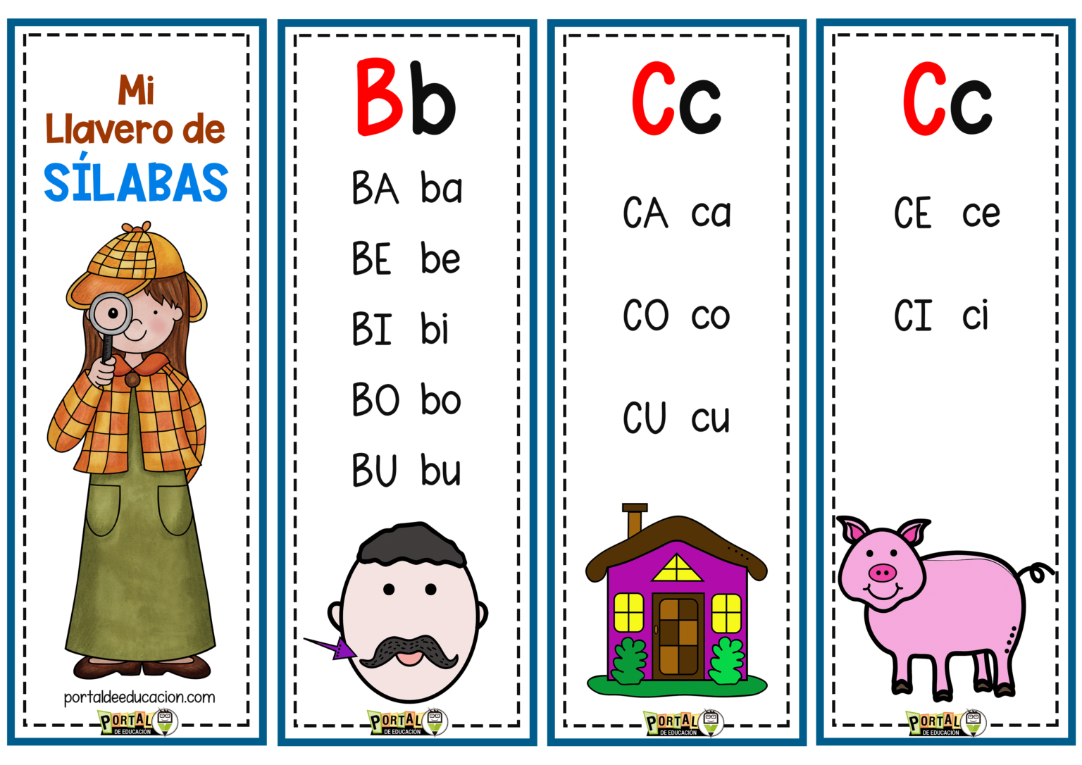 Llavero de Sílabas para imprimir PDF - Portal de Educación
