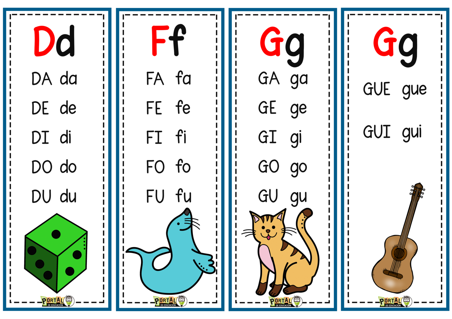 Llavero de Sílabas para imprimir PDF - Portal de Educación