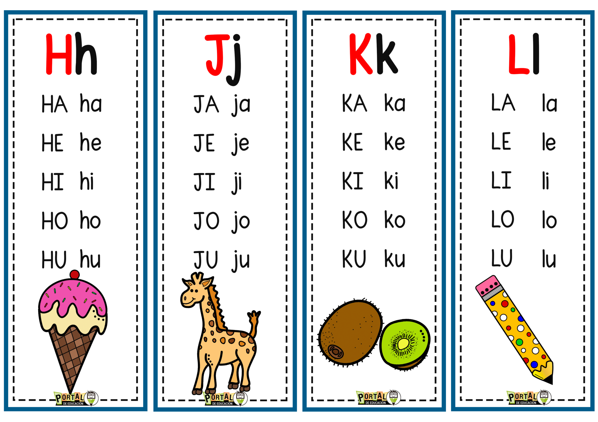 Llavero de Sílabas para imprimir PDF - Portal de Educación