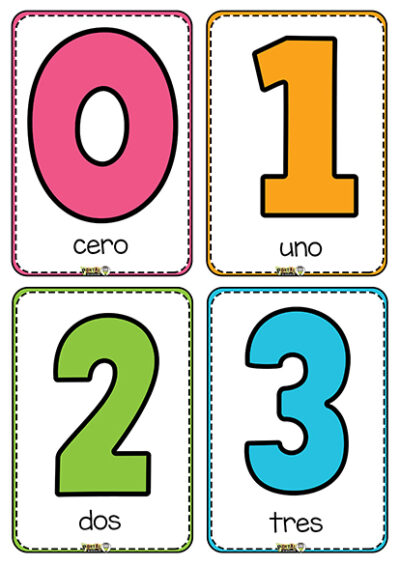 Tarjetas Didácticas de Números - Portal de Educación