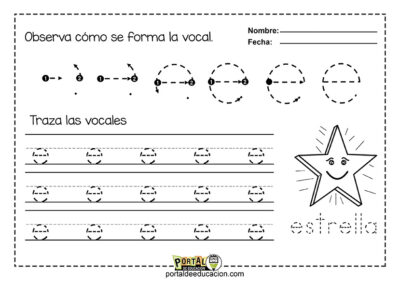Aprender a Escribir las Vocales para Imprimir