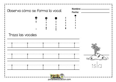 Aprender a Escribir las Vocales para Imprimir