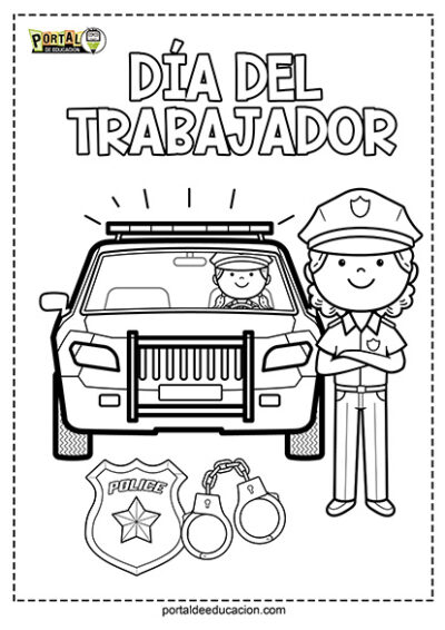 Día del Trabajador para Colorear - Portal de Educación