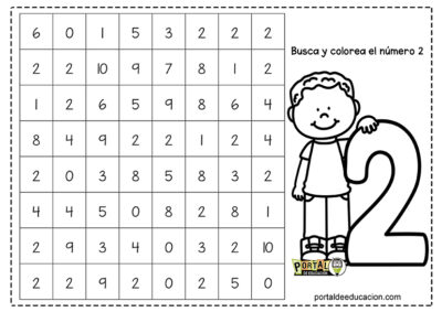 Busca y Colorea los Números - Portal de Educación