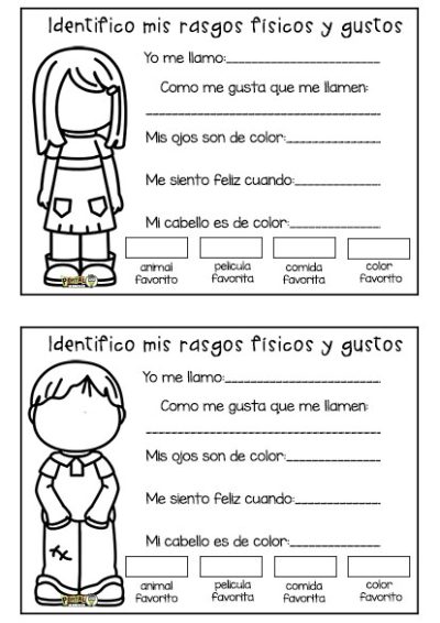 Identifico mis rasgos físicos y gustos - Portal de Educación